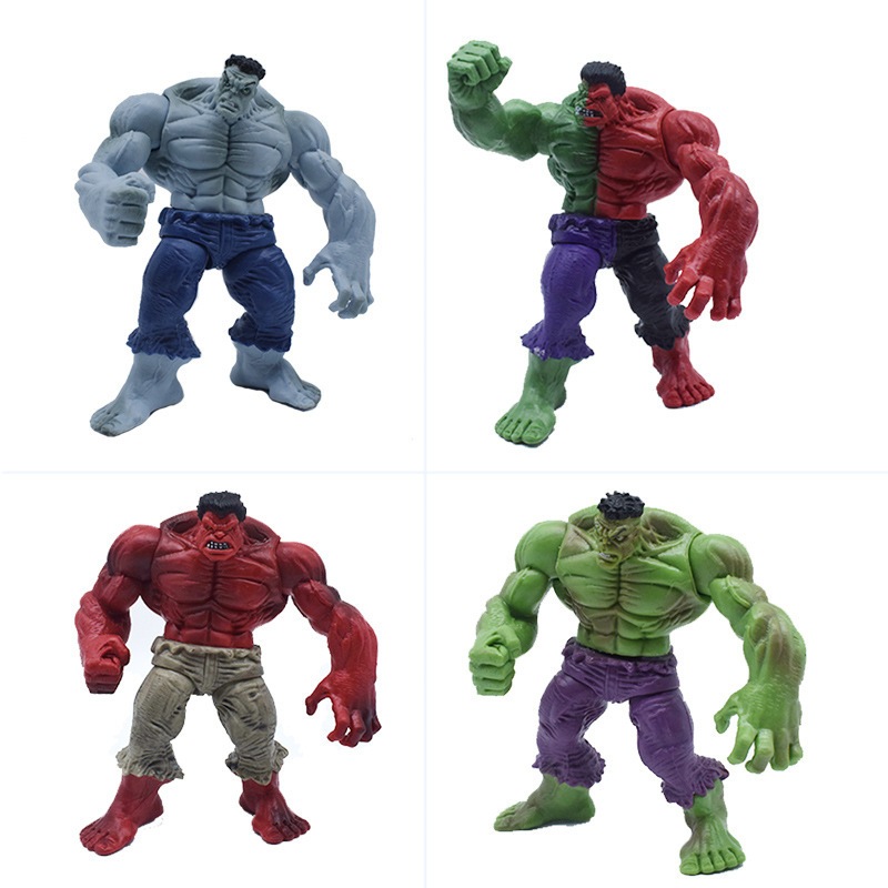 โมเดลฟิกเกอร์ Pvc อนิเมะ The Hulk Super Hero Composite Red Grey Green ...