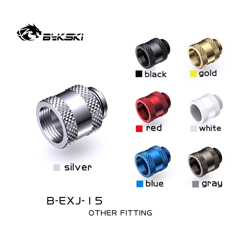 Bykski G1/4 นิ้ว (ขยาย 7.5/10/15/20/25/30/35/40 มม.) ตัวเมีย เป็นตัวผู้ เกลียวตรง ท่อที่นั่ง M ...