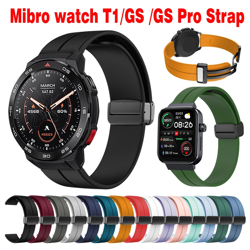 Mibro Watch GS Pro สายนาฬิกาข้อมือซิลิโคน แม่เหล็ก พับได้ สําหรับ Mibro ...