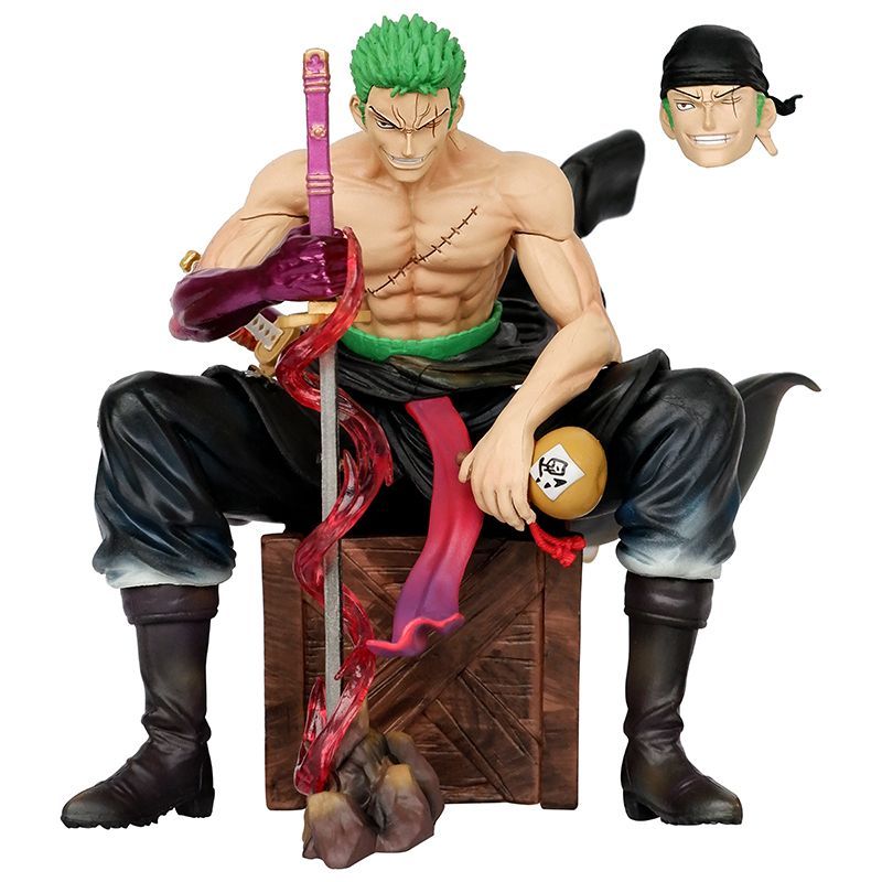โมเดล One Piece Zoro (sitting posture ver.) 14cm onepiece Roronoa Zoro ...