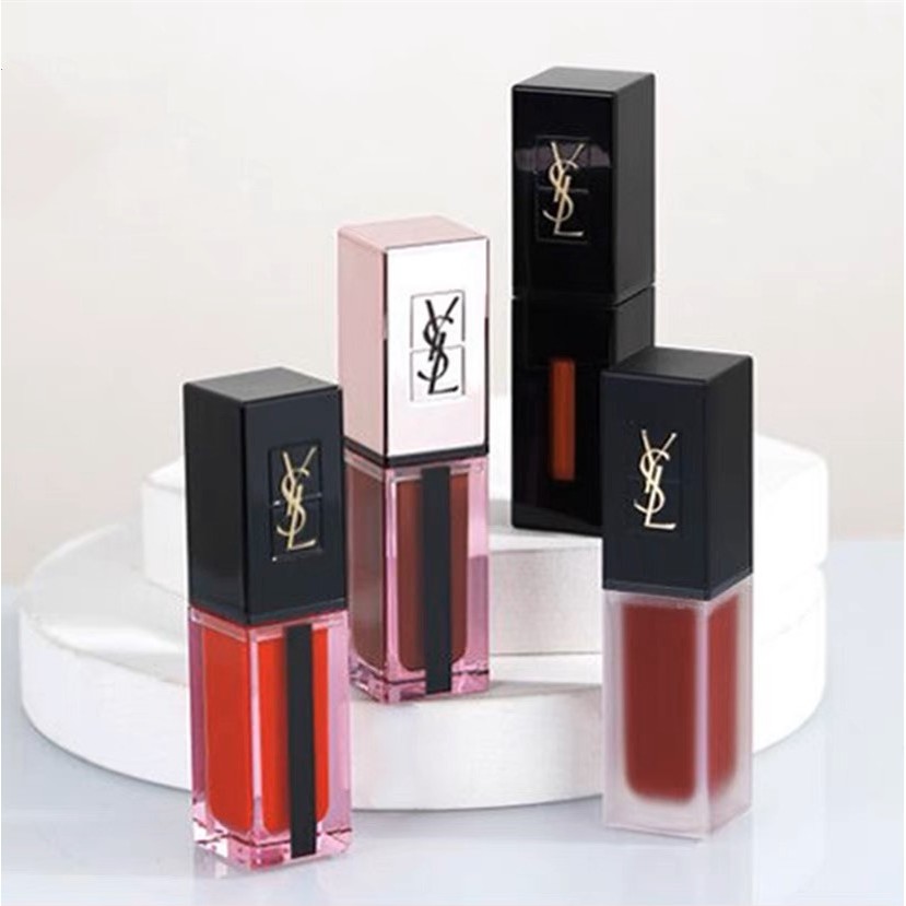 Ysl ลิปกลอส สีดํา 416#420#440#610#镜面烂番茄色 | Shopee Thailand