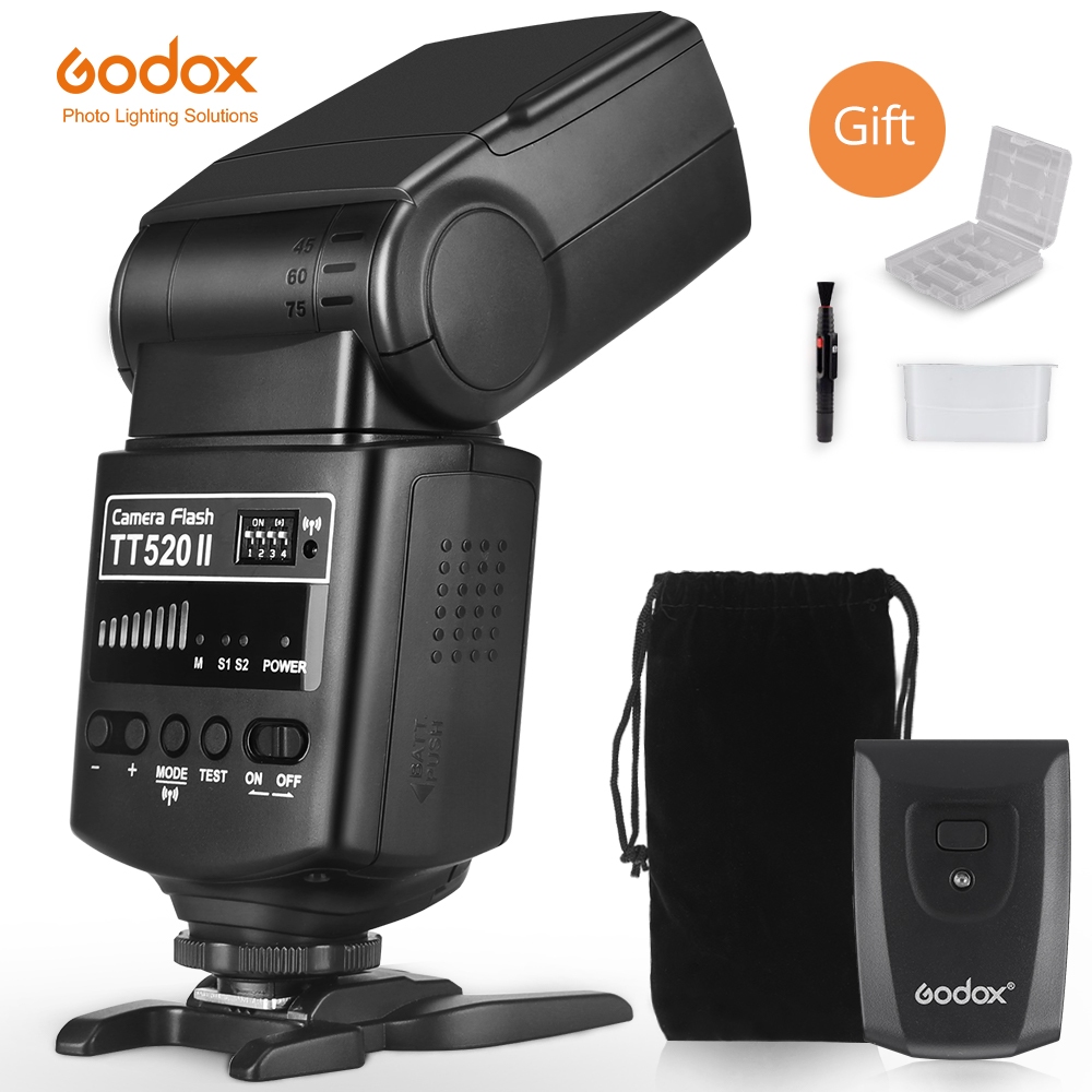 Godox TT520 II แฟลช TT520II พร้อมสัญญาณไร้สาย 433MHz ในตัว + แฟลชทริกเก ...