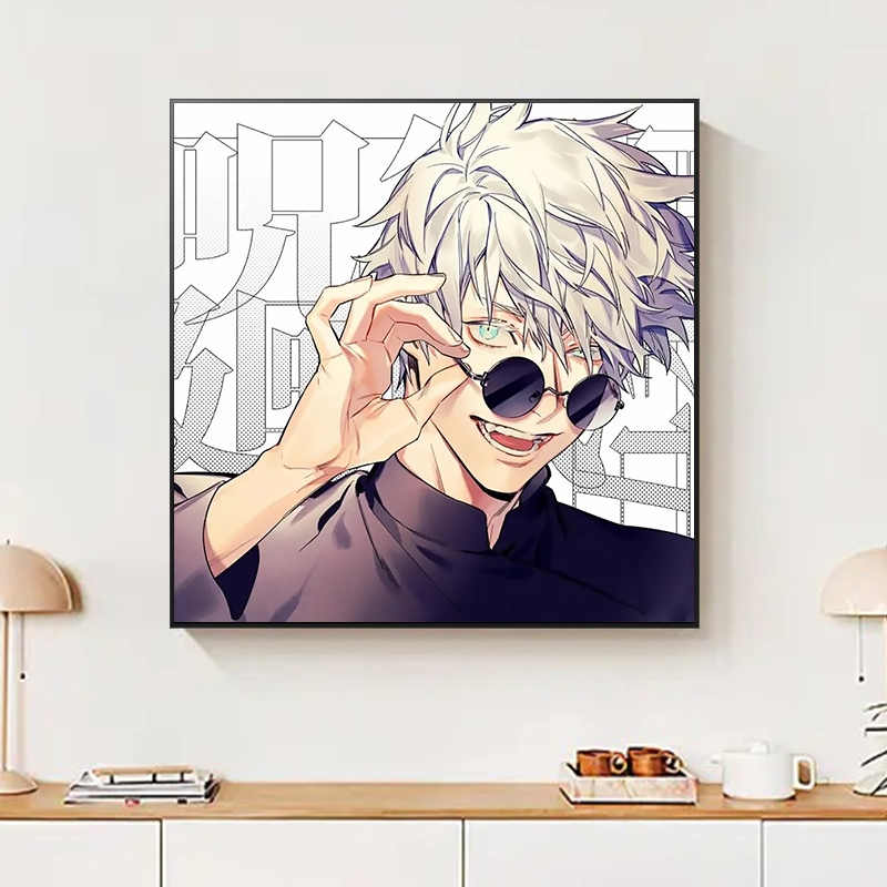 【ORFON】40*40cm /ระบายสีตามตัวเลข/Jujutsu Kaisen/ระบายสีตามตัวเลขขึงเฟรม/ภาพระบายสีตามตัวเลข ...