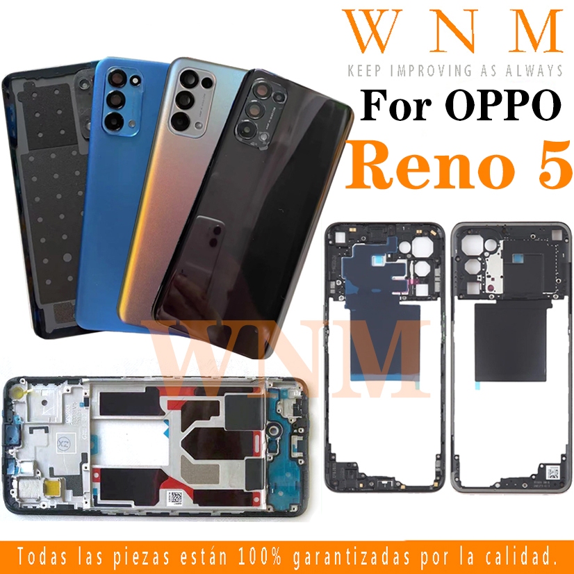 ใหม่สําหรับ OPPO Reno 5 5G Reno5 CPH2145 LCD กรอบด้านหน้า Bezel ฝาหลัง ...