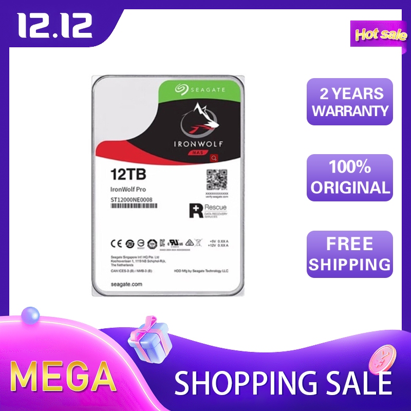 NEW FOR Seagate IronWolf Pro 12TB SATA NAS Internal 7200RPM 256M 3.5" (ST12000NE0008) HDD ...