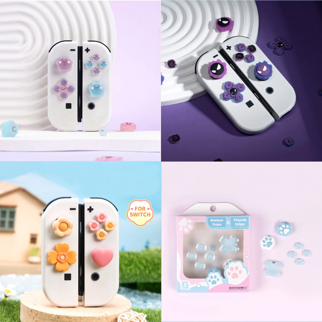 สติกเกอร์ปุ่มกด D-pad ABXY สําหรับ Nintendo Switch Oled NS Joy-con Skin Case | Shopee Thailand