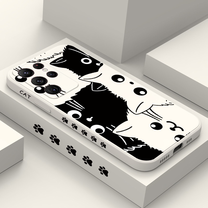 SAMSUNG Cat Staringเคสโทรศัพท์สําหรับSamsung Galaxy S25 S24 Ultra Plus ...