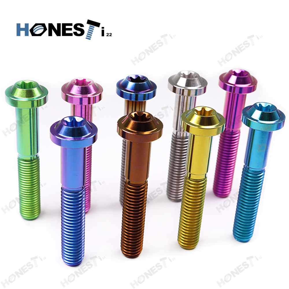Honesti22 Titanium alloy forged screws Gr5 UFO head 1.25P/M10x15-75mm ...