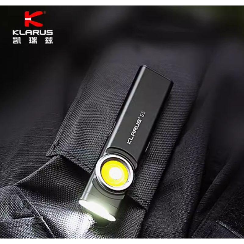 Klarus E5 ไฟฉาย EDC ชาร์จแม่เหล็ก กลางแจ้ง ดูด ในครัวเรือน มินิ ไฟฉาย ตั้งแคมป์ เดินป่า ไฟ ...
