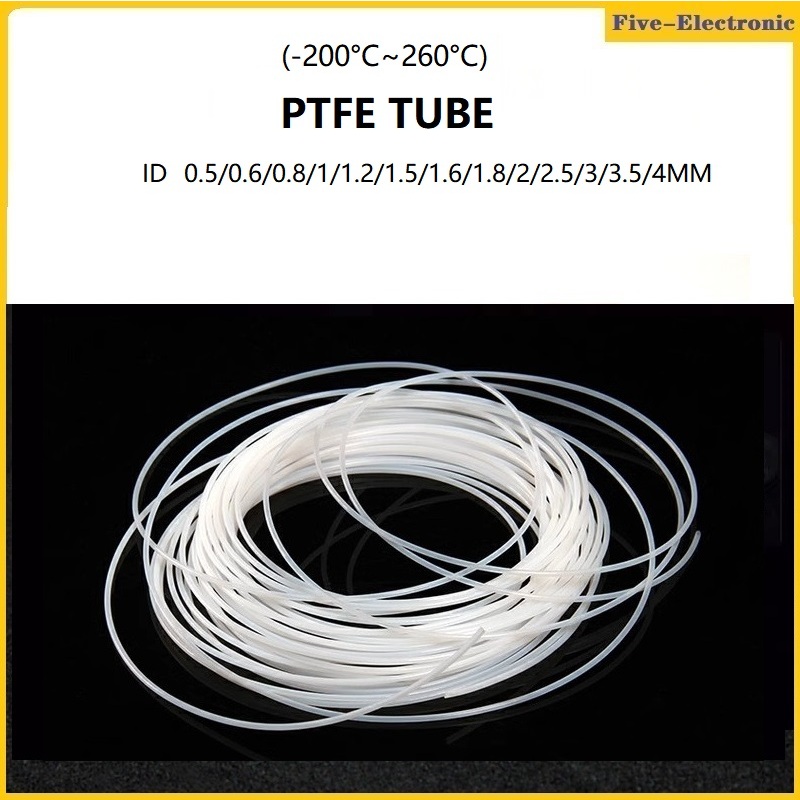 5Meter ID 0.5 ~ 4mm Milk White PTFE Tube F46 Insulated Capillary Heat Protector Transmit Hose ...