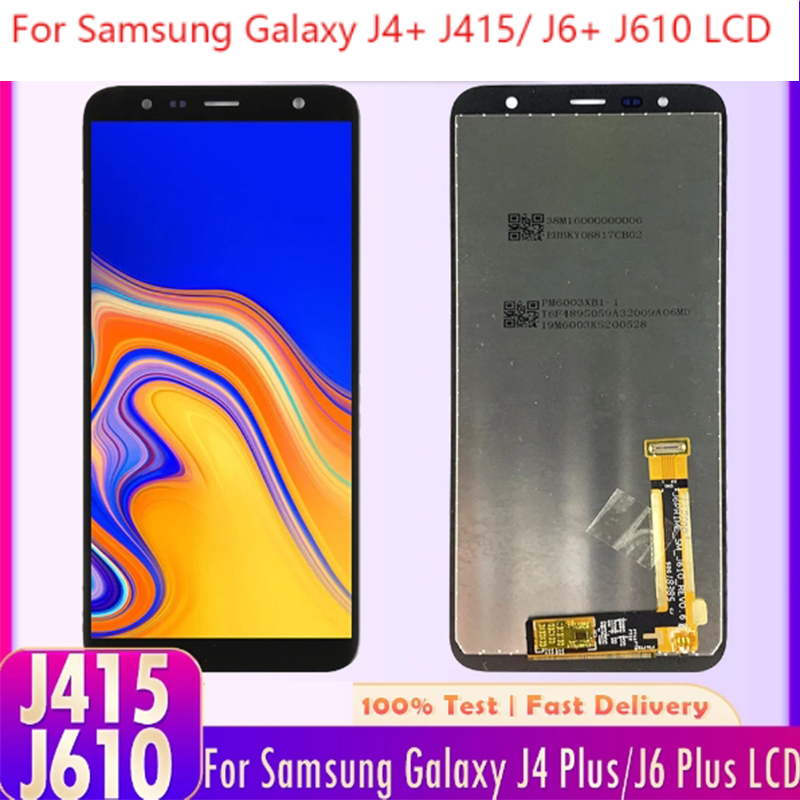 อะไหล่หน้าจอสัมผัสดิจิทัล LCD แบบเปลี่ยน สําหรับ Samsung Galaxy J4+ (2018) J4 Plus J415 J6+(2018 ...