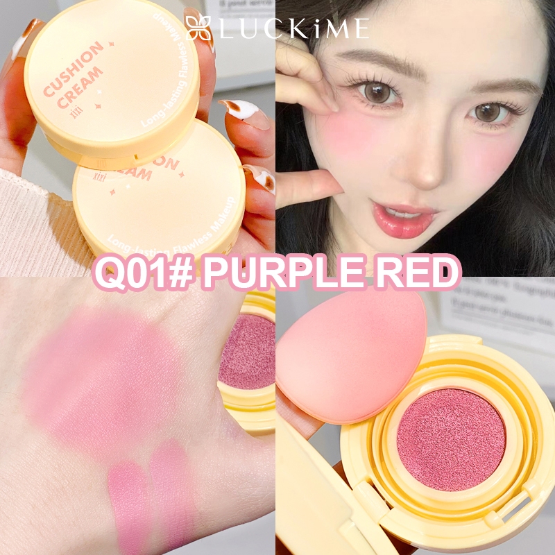 Luckime บลัชออน คุชชั่น เนื้อครีมกํามะหยี่ นุ่ม เรียบเนียน สีส้ม ติดทนนาน ทนทาน พร้อมส่ง ...