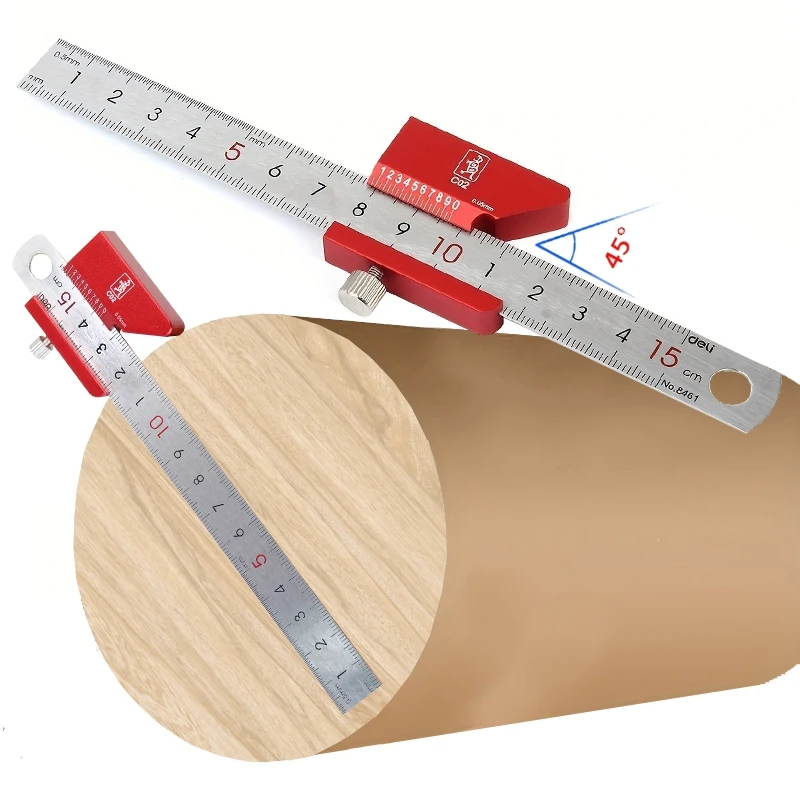 Center Finder Woodworking Square 45/90 Degree Right Angle Line Gauge ...