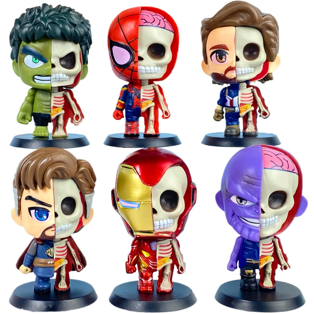โมเดลฟิกเกอร์ PVC รูป Marvel The Avengers Iron Man Hulk Spider-Man ...
