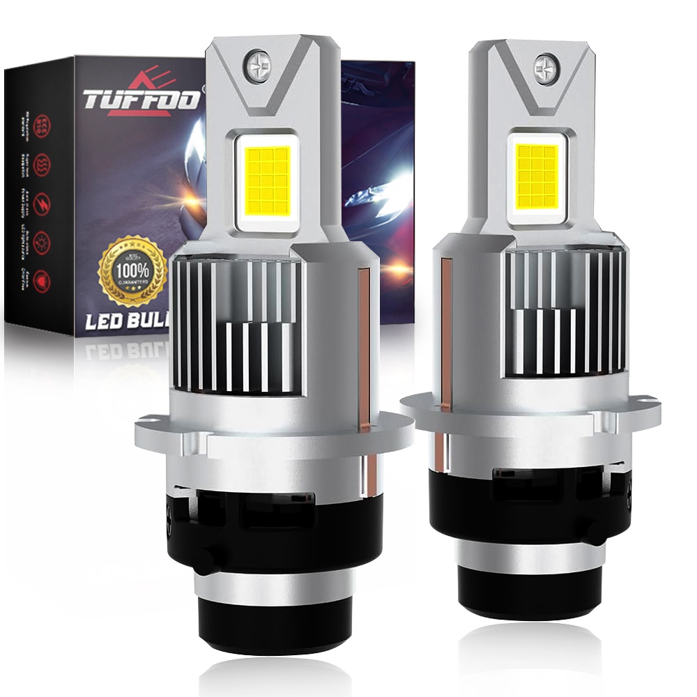 Tuffoo หลอดไฟหน้ารถยนต์ LED D2S D2R D4S D4R Canbus 6000K สีขาว 2 ชิ้น | Shopee Thailand