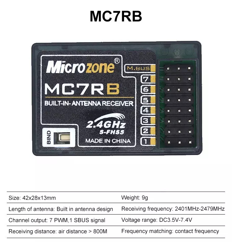 Microzone MC6RE MC7RB MC9002 ตัวรับสัญญาณ M-SBUS ขนาดเล็ก 6CH MC8RE 8CH สําหรับโดรนบังคับ MC6C ...