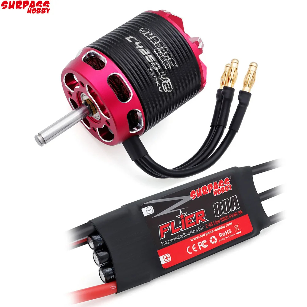 Surpass Hobby C4240 C4250 C4260 V2 มอเตอร์ไร้แปรงถ่าน 2-6S พร้อม ESC ...