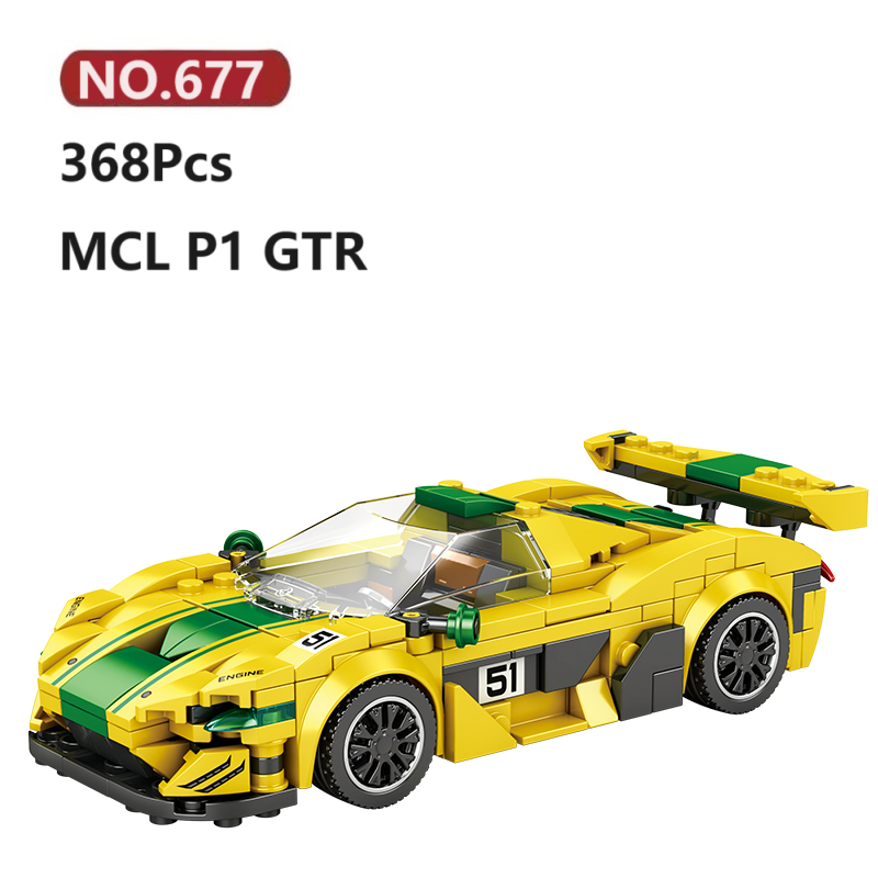 MCL P1 GTR เข้ากันได้ตัวต่อเลโก้ 368ชิ้น Reobrix Car เลโก้ชุดของเล่น ...