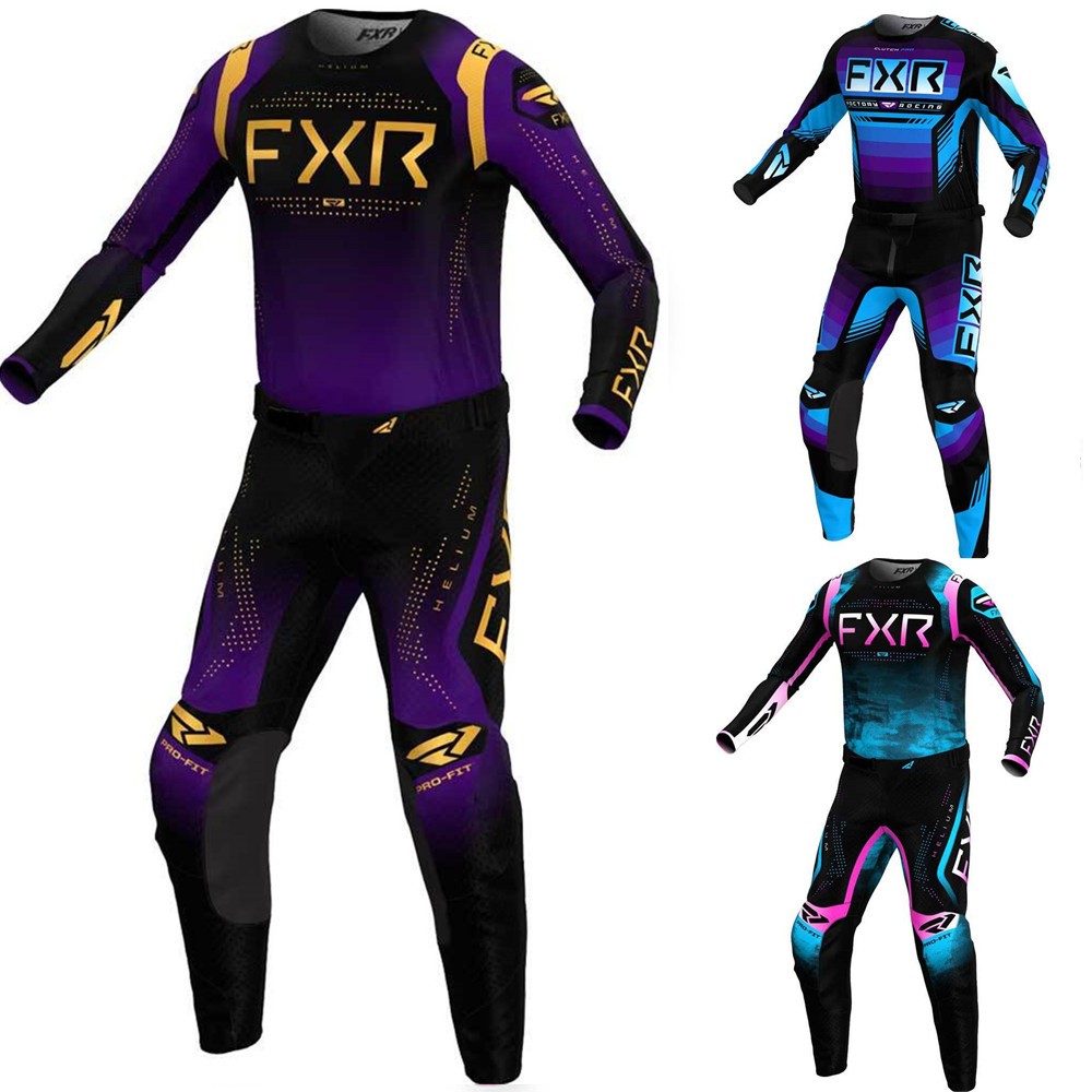 FXR 2024 HELIUM CROWN /CLUTCH PRO BLACK / PURPLE / BLUEGEAR SET Jersey ...