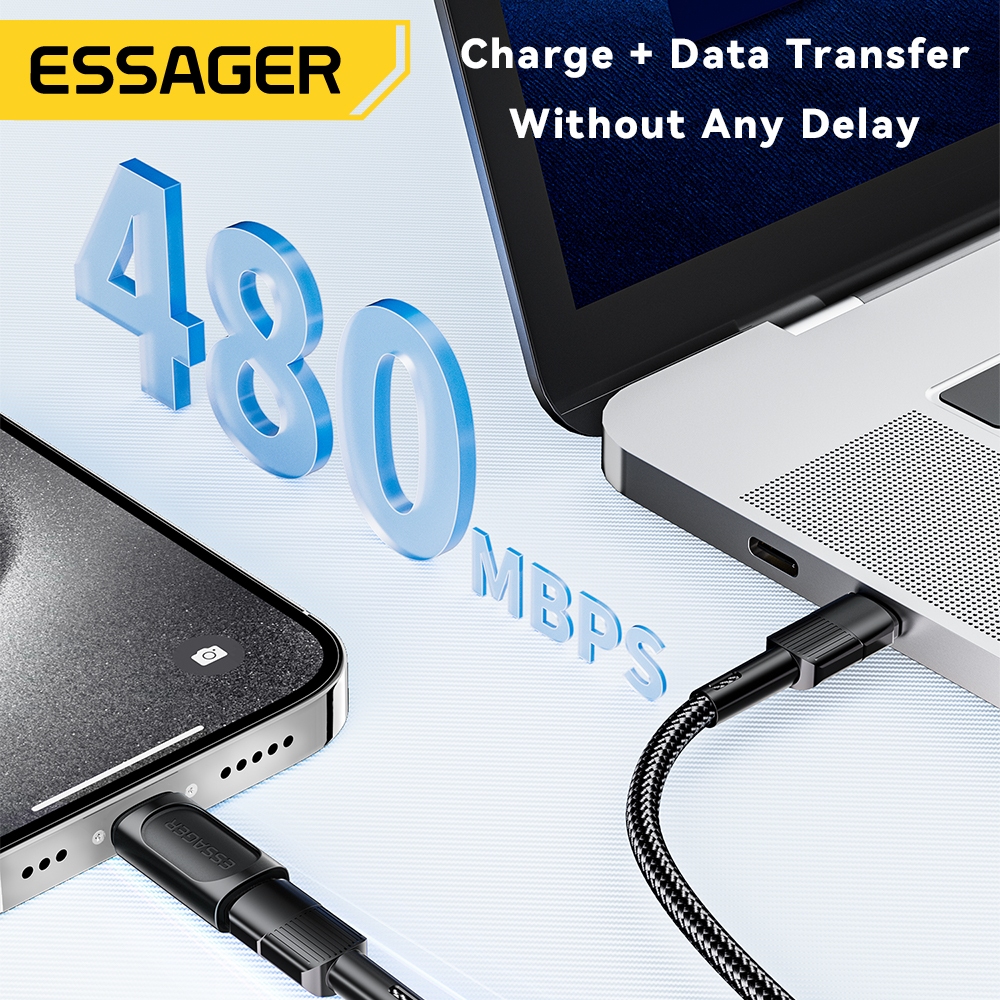 อะแดปเตอร์ Essager Type C เป็น Ios OTG สําหรับ IP 3A USB 2.0 480Mbps | Shopee Thailand