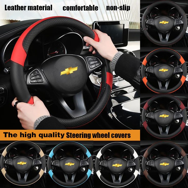 ปลอกหนังหุ้มพวงมาลัยรถยนต์ สําหรับ Chevrolet Steering Wheel Cover Cruze ...