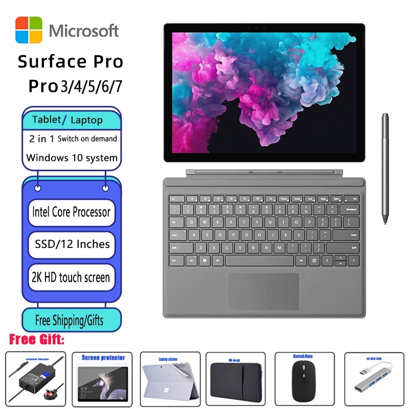 Microsoft Surface Pro6 Pro7Pro7+Pro8 Pro5 แล็ปท็อป 2 in 1 4G/8G/16GRAM ...
