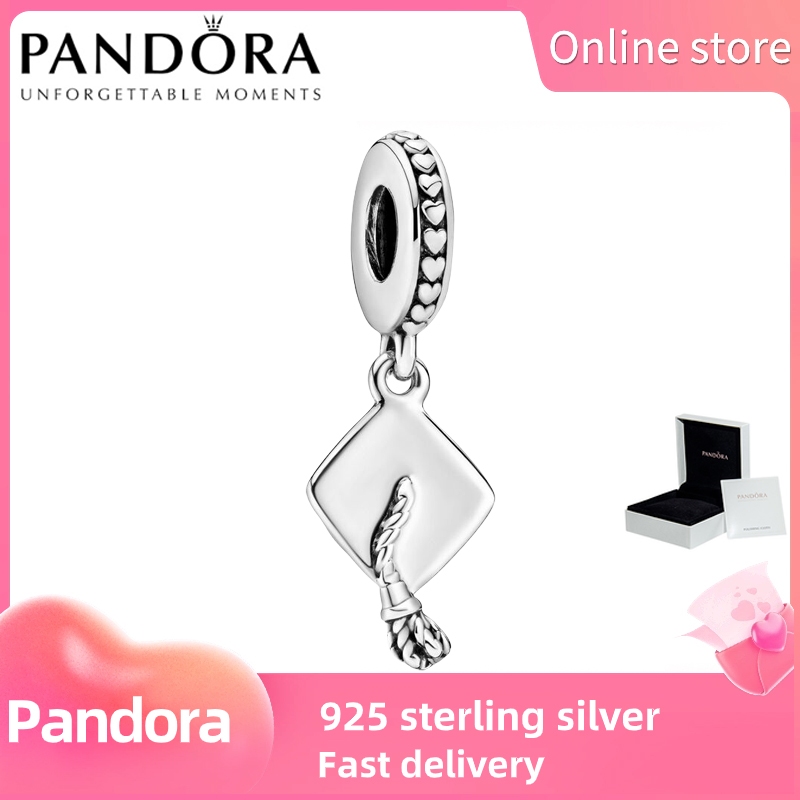 100% แท้ S925เงินสเตอร์ลิงแพนดอร่า [791892] จบการศึกษาหมวกห้อยเสน่ห์ ...