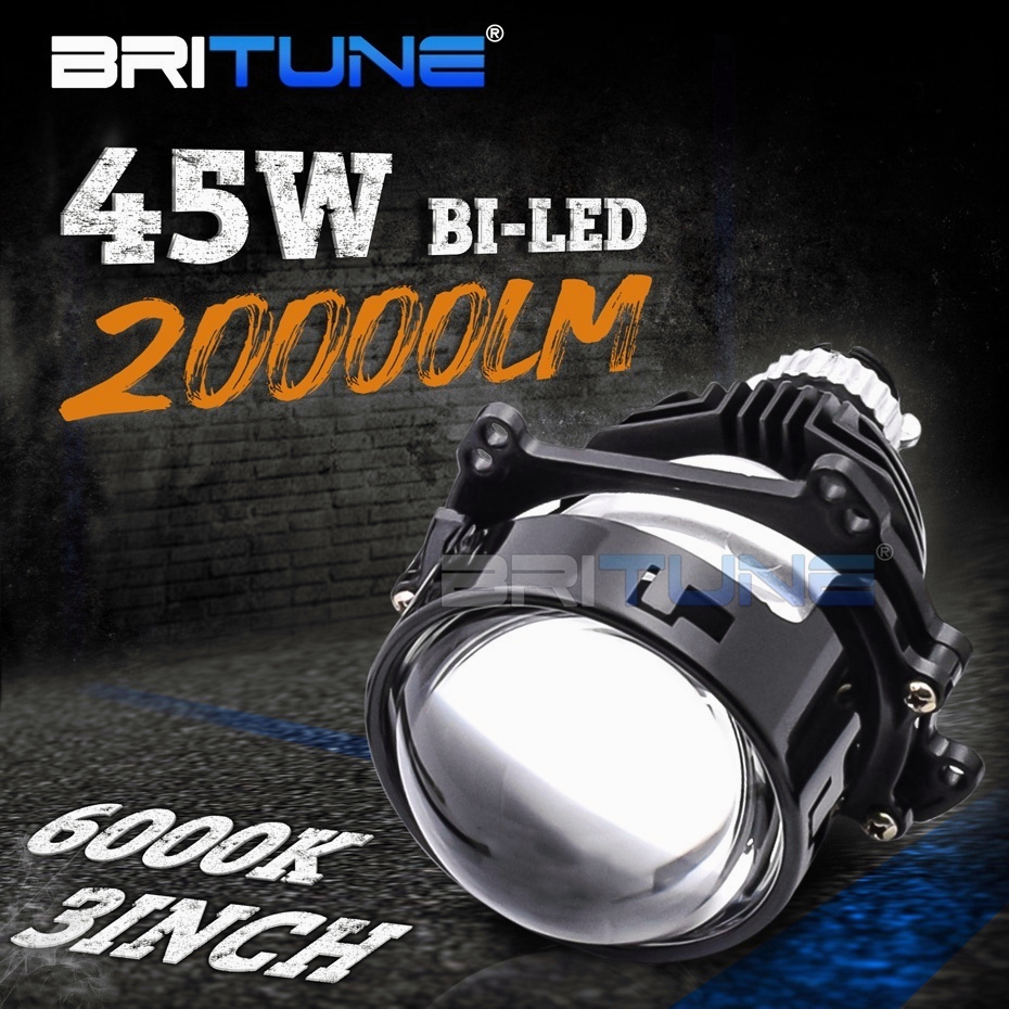 Bi-led เลนส์โปรเจคเตอร์ 3.0 นิ้ว Hella 3R G5 45W LED H4 H7 H1 H11 9005 LED 6000K สําหรับรถยนต์ ...