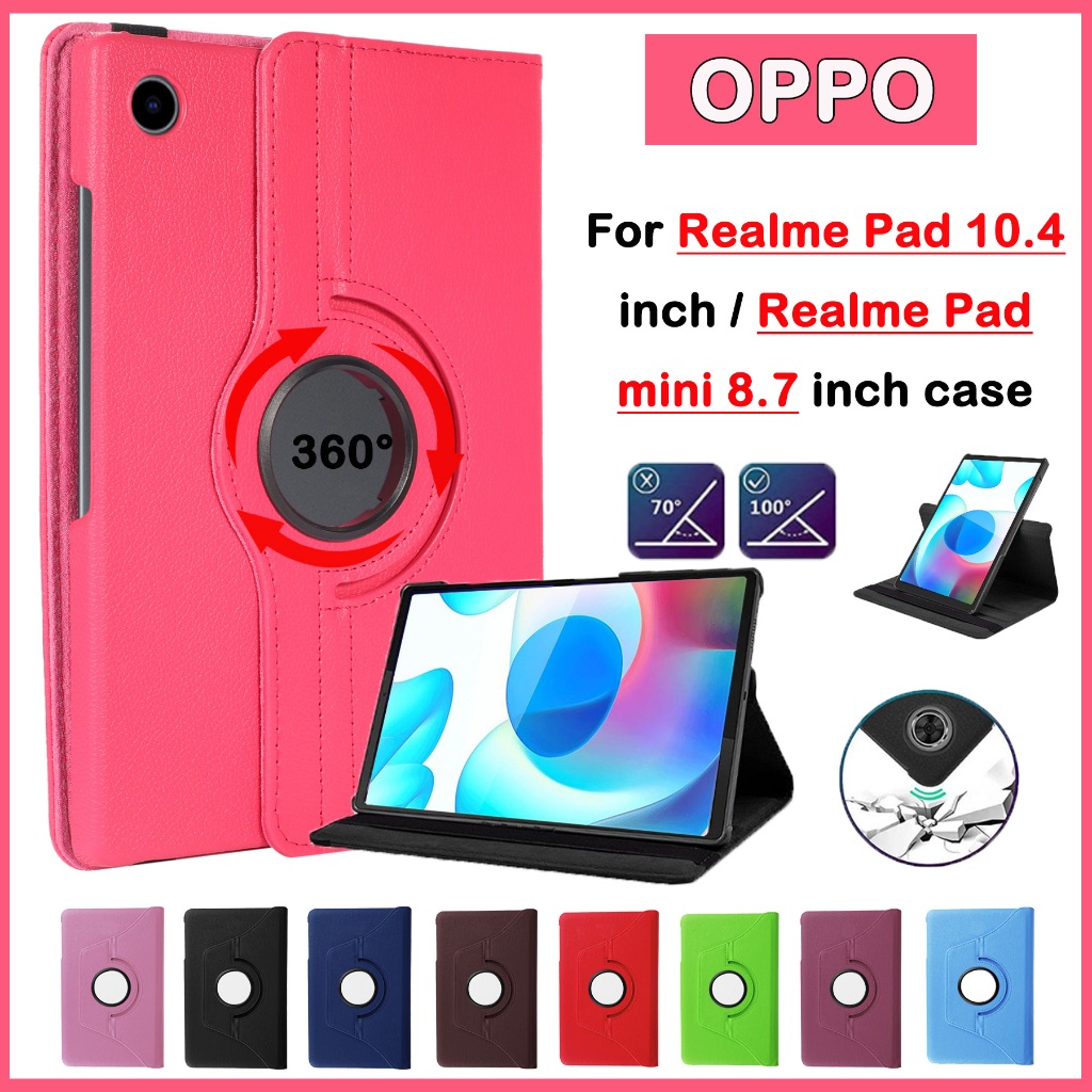 360° เคสหนัง PU ป้องกันขดลวด หลายมุม คุณภาพสูง สําหรับ Realme pad 10.4 ...