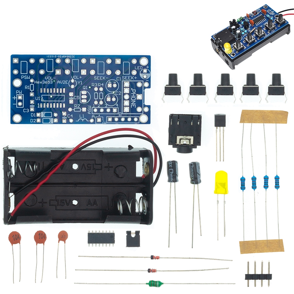 ชุดโมดูลรับสัญญาณวิทยุ FM PCB 76MHz-108MHz DC 1.8V-3.6V DIY | Shopee Thailand
