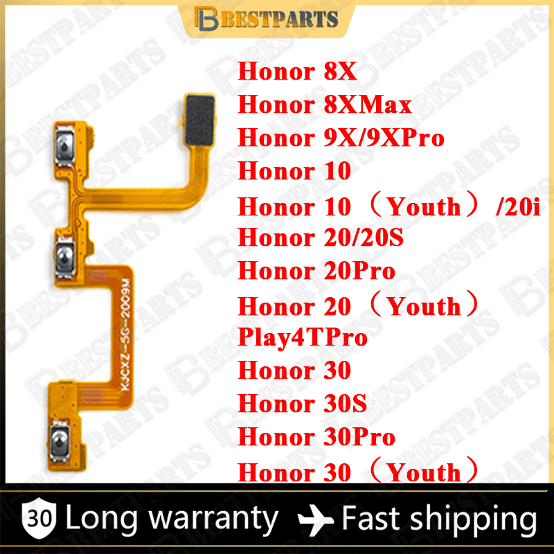 ปุ่มปรับระดับเสียง อะไหล่ซ่อมแซม แบบเปลี่ยน สําหรับ Huawei Honor 8X 8XMax 9X 9XPro 10 20 30 Pro ...