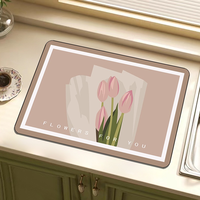 DigiDrive แผ่นรองแก้ว ดูดซับน้ําได้ดี แบบแห้งเร็ว สไตล์เรโทร สําหรับ ...