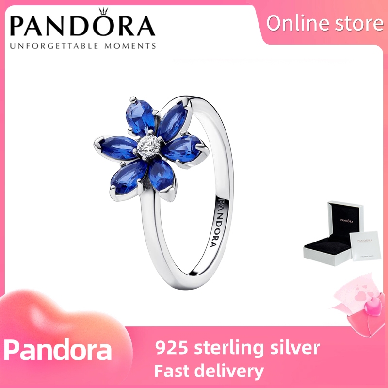 100% แท้ S925เงินสเตอร์ลิงแพนดอร่า [193000 C01] ประกายสีฟ้าสมุนไพรคลัส ...