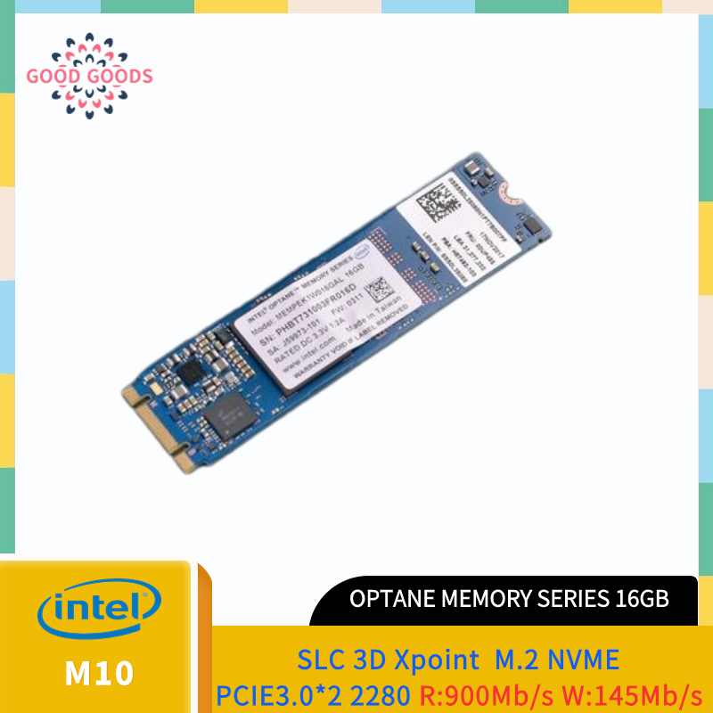 Intel OPTANE MEMORY M10 SERIES SLC 16GB 3D Xpoint M.2 nvme PCIE3.0 *2 ...