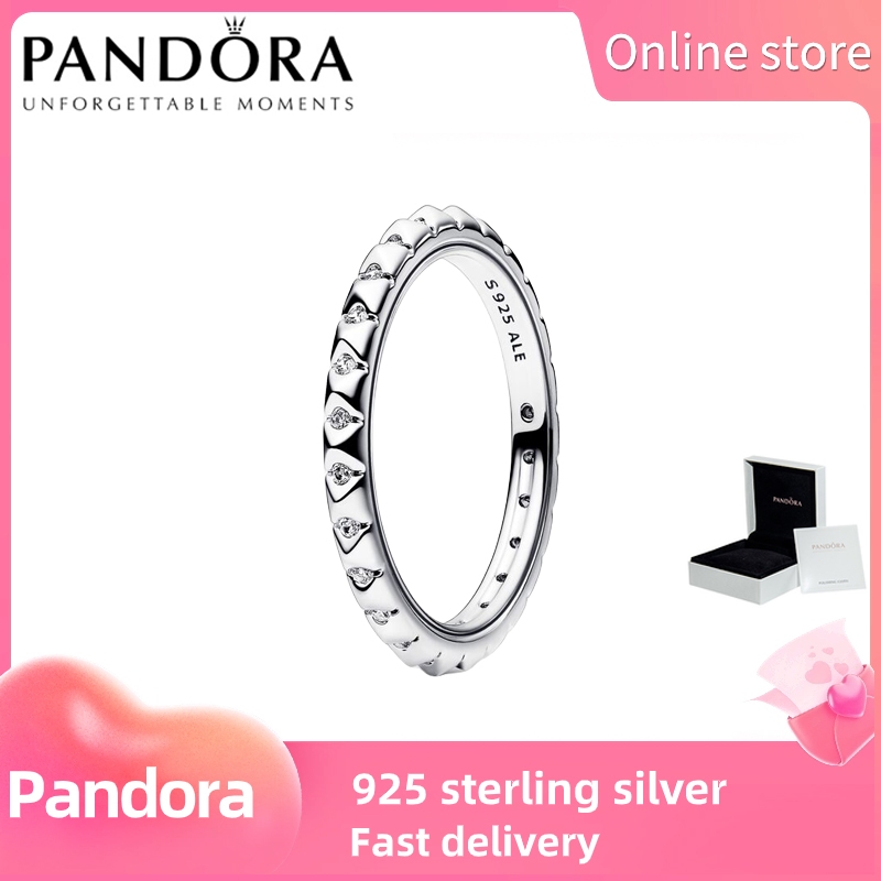 100% ของแท้ เงินสเตอร์ลิง S925 PANDORA [ 192800 แหวนปิรามิด Pandora ME ...