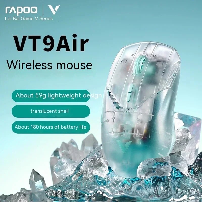Rapoo Vt9 Air Lite Paw3395 เมาส์เกมมิ่งไร้สาย 2.4g น้ําหนักเบา อุปกรณ์เสริม สําหรับคอมพิวเตอร์ ...