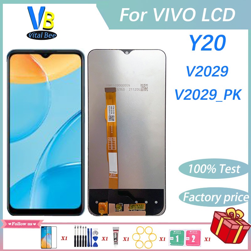 อะไหล่หน้าจอสัมผัสดิจิทัล LCD V2029 V2029_PK แบบเปลี่ยน ทดสอบแล้ว 100% ...