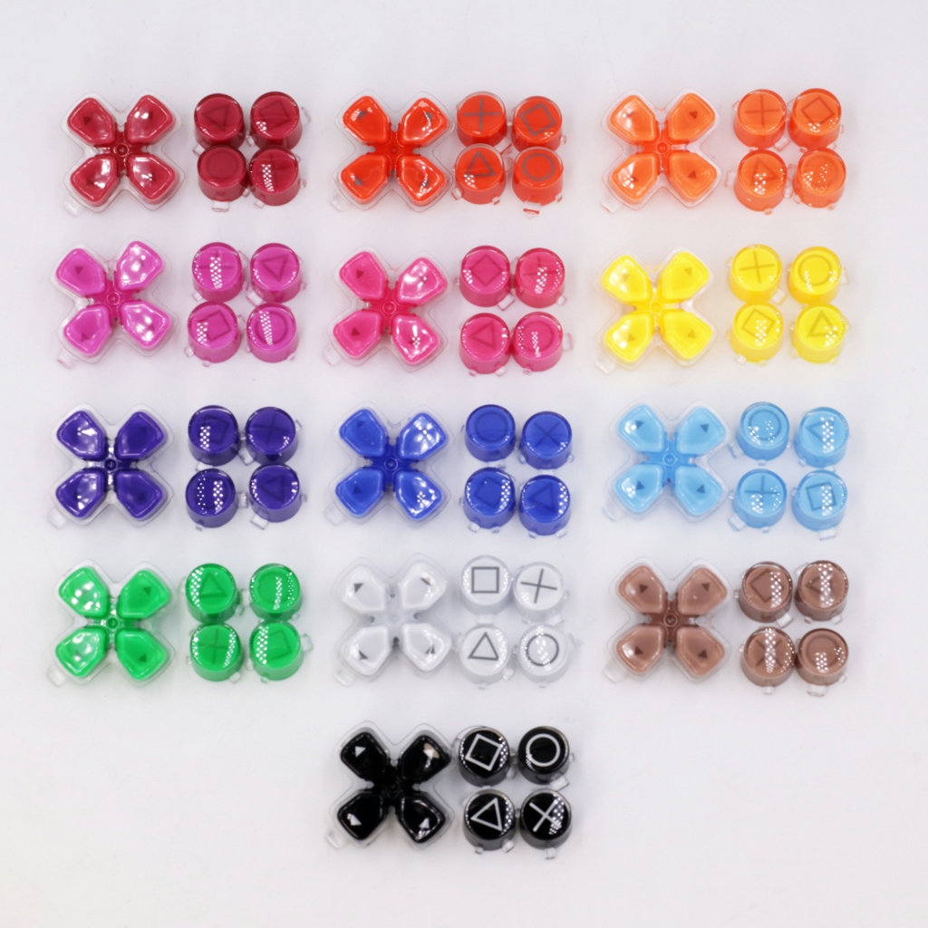 Nslikey ABXY ปุ่ม D-pad ทิศทางปุ่มคีย์คู่ Jelly สีสําหรับ Sony PS5 ...