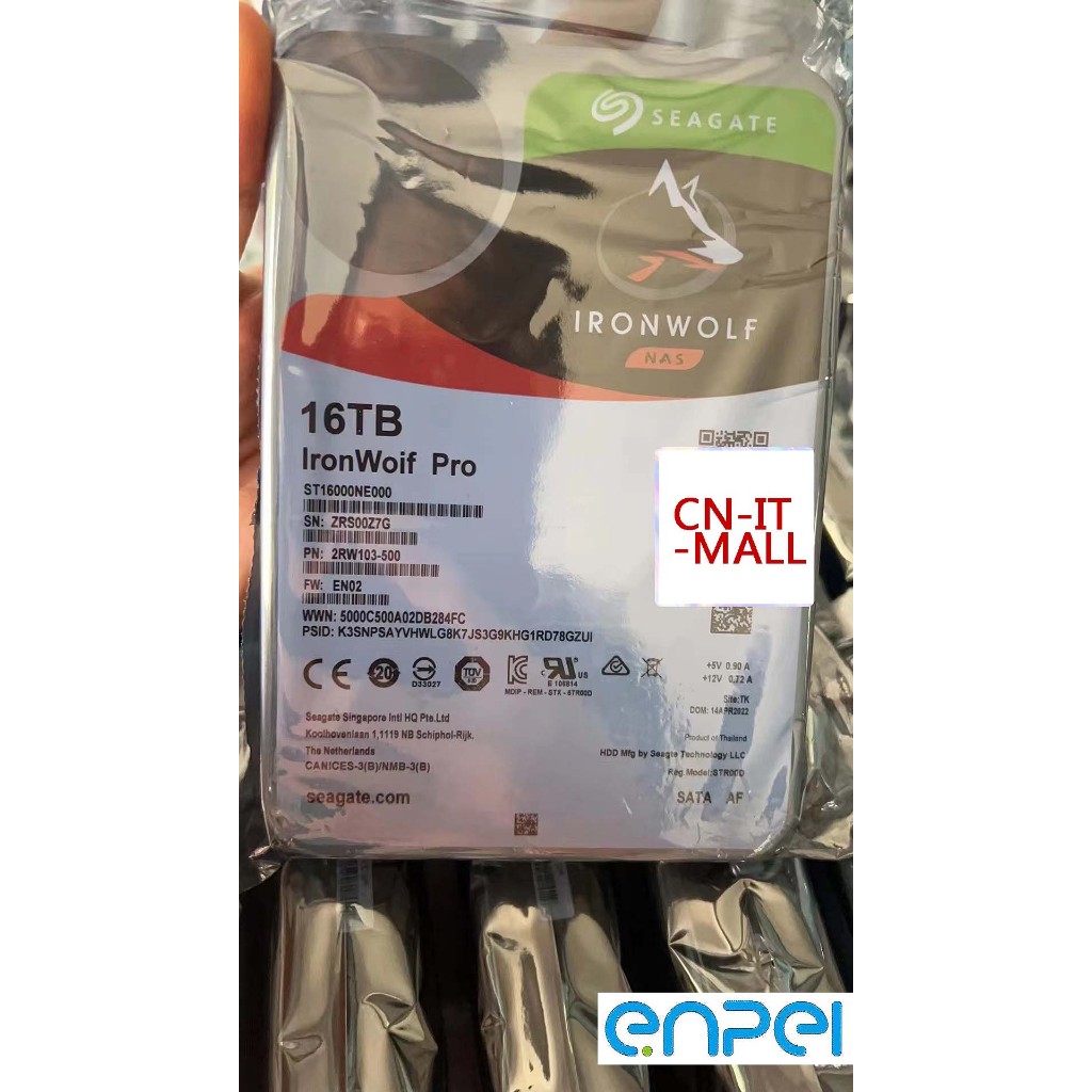 (ใหม่ ของแท้) ฮาร์ดไดรฟ์ Seagate IronWolf Pro และ EXOS 12TB 14TB 16TB SATA 3.5 นิ้ว 7200RPM NAS ...