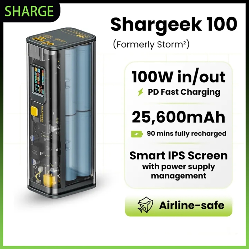 Sharge/shargeek 100 / Storm 2 พาวเวอร์แบงค์ 25600mAh out PD ชาร์จเร็ว ...