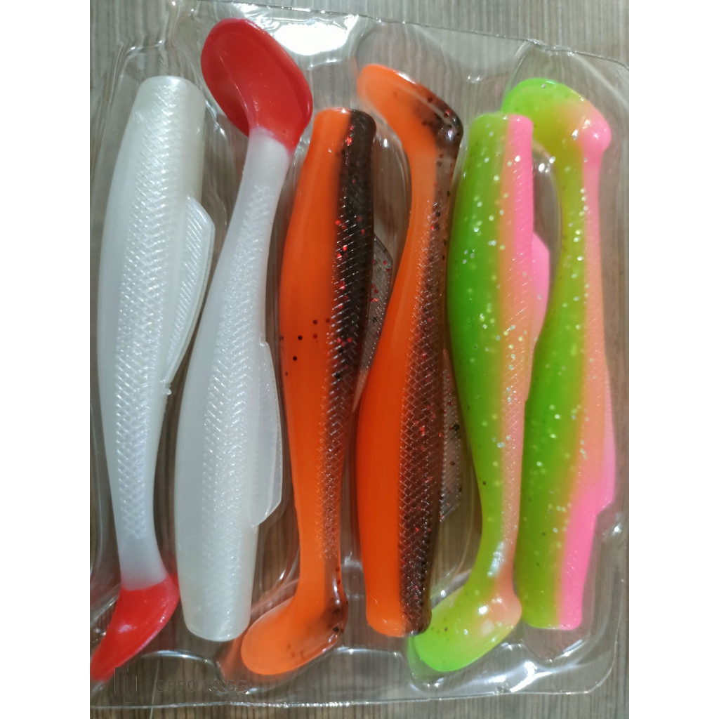 เหยื่อตกปลาเทราท์ หนอน แบบนิ่ม คละสี TPR 80 มม. 4.8 กรัม 6 ชิ้น ต่อแพ็ก ...