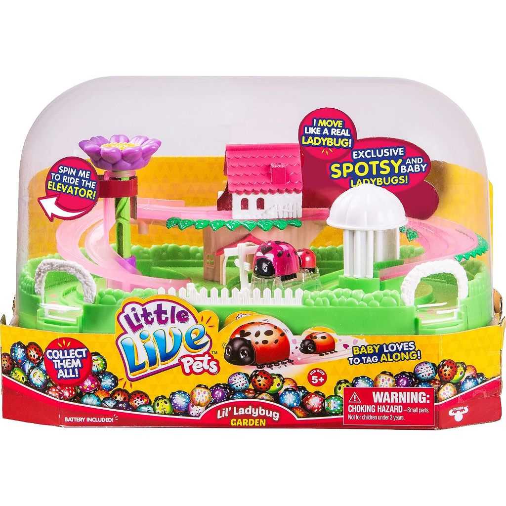Little Live Pets Lil Ladybug Garden - Spotsy & Baby Playset | Shopee ...