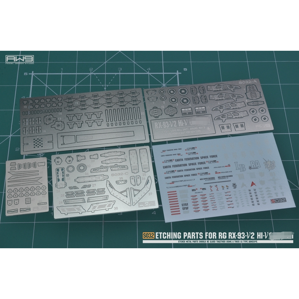 MAD S34 1/144 EW RG PB HI NU HYPER MEGA BAZOOKA launcher Etching detail parts (Not include kits ...