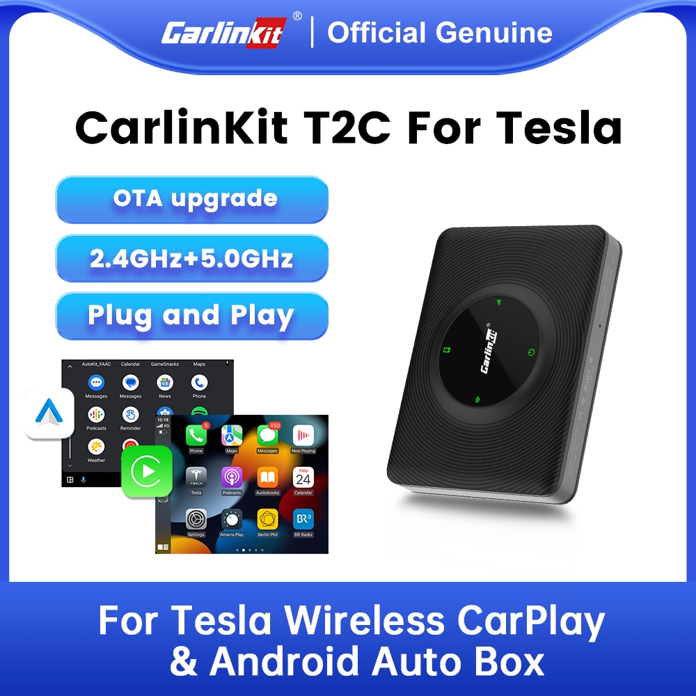 Carlinkit ตัวแปลง Tesla เป็น CarPlay ไร้สาย Android รองรับระบบนําทาง ...