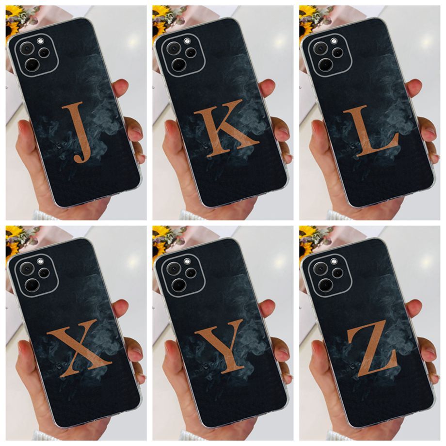 เคสโทรศัพท์มือถือ ซิลิโคนนิ่ม TPU ลายตัวอักษร สีดํา สําหรับ Huawei ...