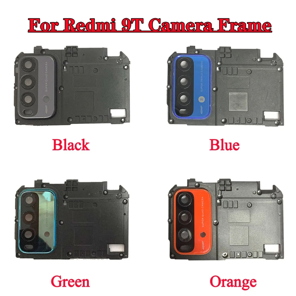 ฝาครอบเลนส์กล้องด้านหลัง พร้อมกรอบ แบบเปลี่ยน สําหรับ Xiaomi Redmi 9T ...