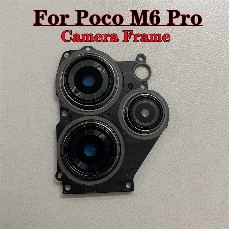 ฝาครอบเลนส์กล้องด้านหลัง พร้อมกรอบสติกเกอร์ แบบเปลี่ยน สําหรับ Xiaomi poco M6 Pro 5g Xiaomi poco ...