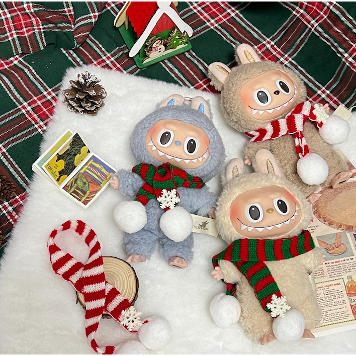 popmart ชุด labubu heart macaron labubu christmas ชุดตุ๊กตา น่ารัก ...