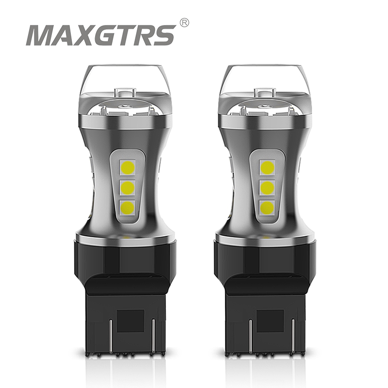 Maxgtrs หลอดไฟเลี้ยว DRL สีแดง สีขาว 1156 BA15S 1157 BAY15D 7440 7443 ...