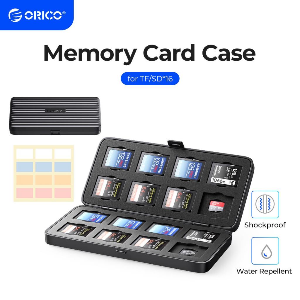 Orico Micro SD Card Holder 16 Slots Memory Card Storage Case Protector ...